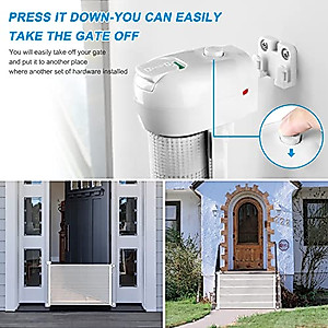 HEELALBABY Retractable Baby Gate for Stair 65" Extra Wide Outdoor Mesh Safety Gate for Dogs or Pets Fabric Indoor Puppy Gates for Doorways