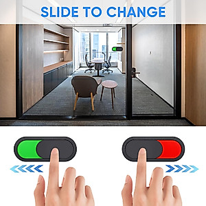 VILLCASE Slide Door Privacy Sign, Vacant Occupied Blank Not Disturb Available Indicator, Open Closed Slide Door Signs for Home Office Restroom Conference Bathroom