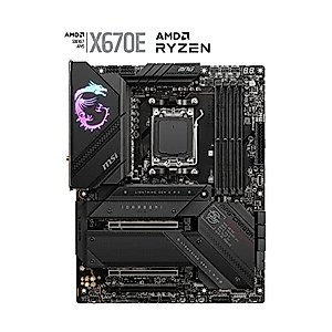 MSI MPG X670E Carbon WiFi Gaming Motherboard (AMD AM5, DDR5, PCIe 5.0, SATA 6Gb/s, M.2, USB 3.2 Gen 2, Wi-Fi 6E, HDMI/DP, ATX)