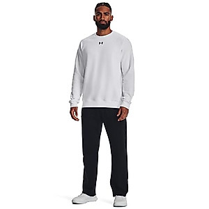 Under Armour Men's Rival Fleece Pants, (001) Black / / White, Large