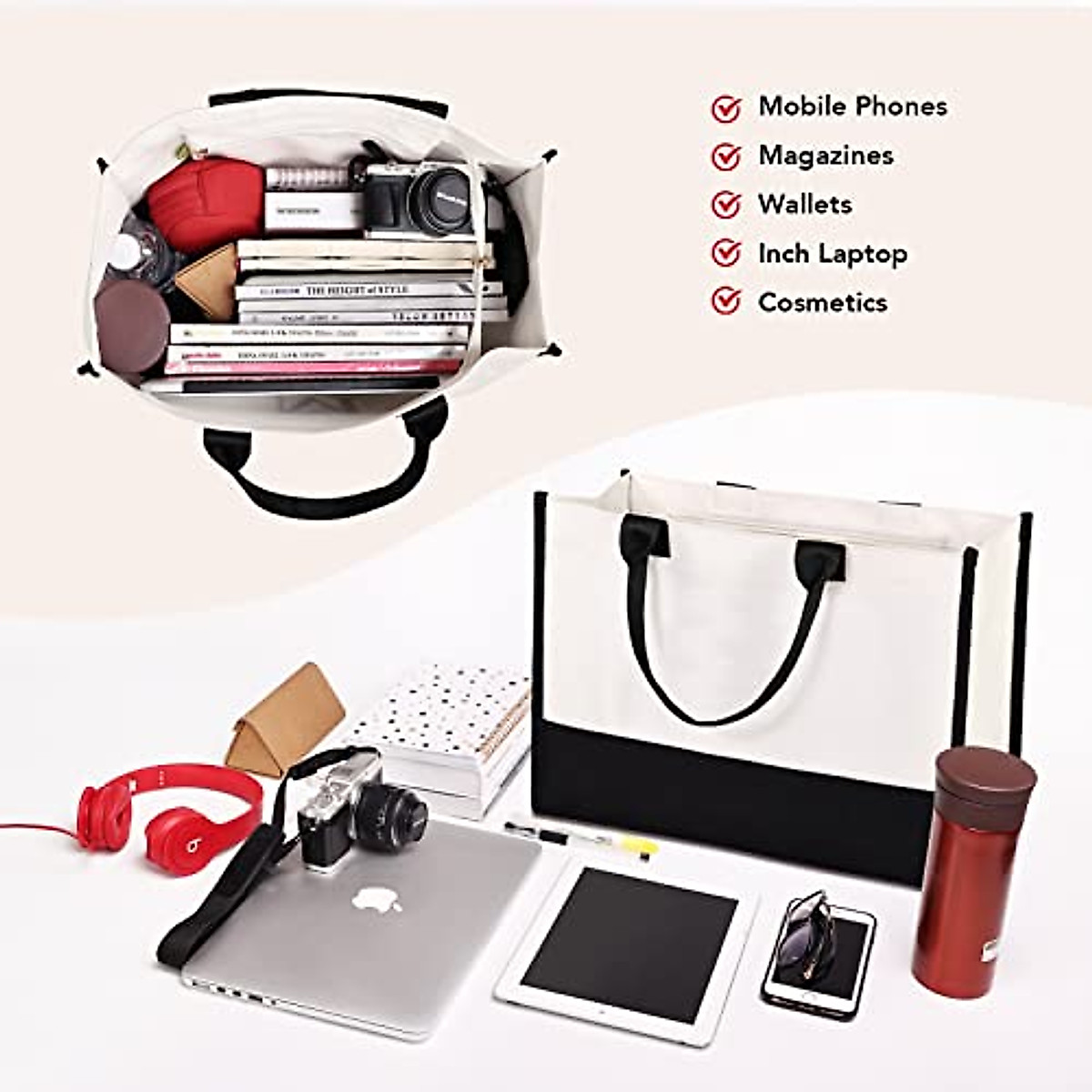 Lamyba Maid of Honor Tote Bag, Maid of Honor Gifts from the Bride, Bridal Shower Gifts, Black and White