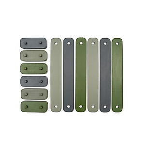 JumpOff Jo - Boardwalk - Wooden Balance Beam Obstacle Course, Indoor Gymnastics Toy for Kids, Montessori Style Play, 12 Piece Set with Carry Bag – Camo Green