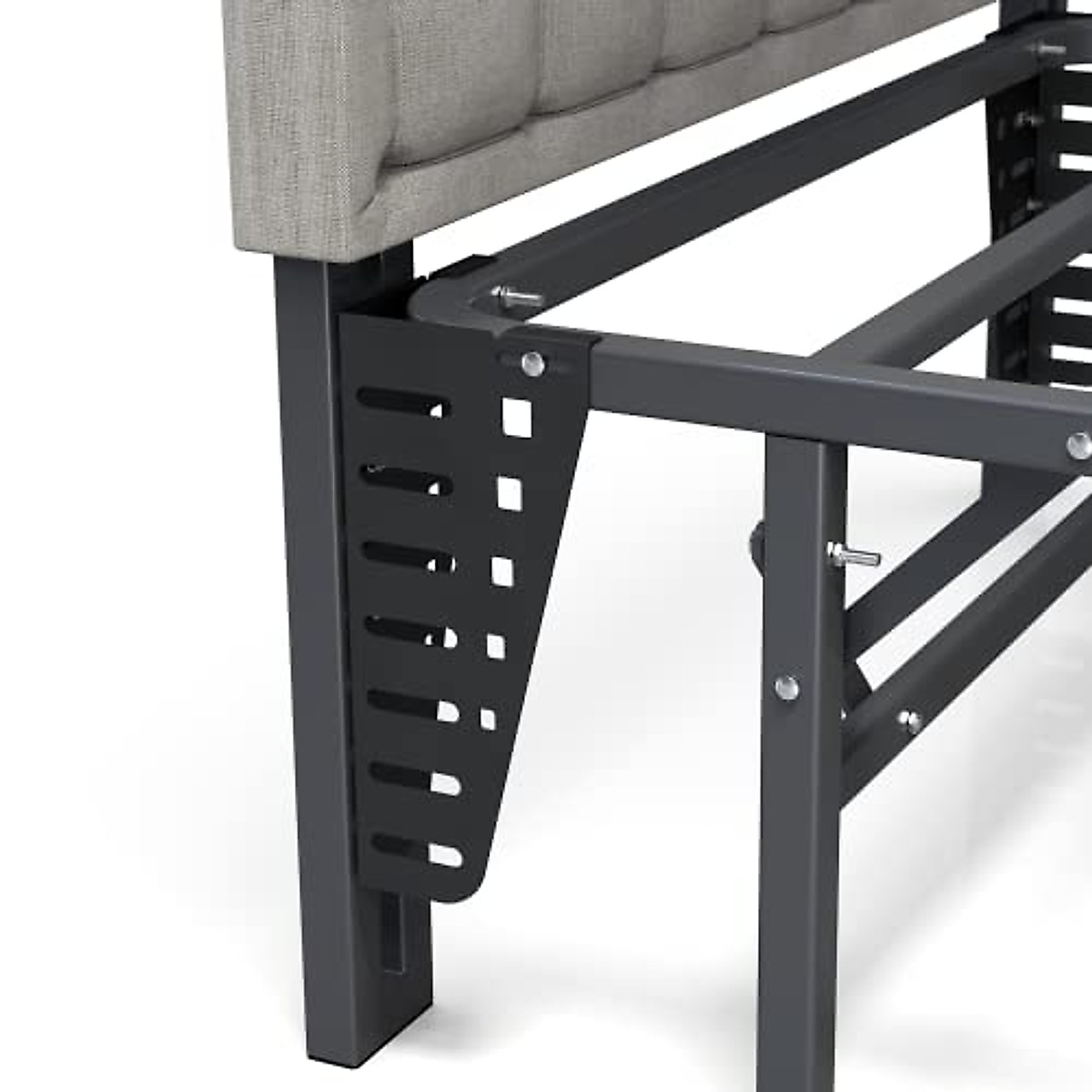 2 PCS Headboard Brackets for Metal Bed Frame,Adjustable Footboard Brackets Attach Headboard to Bed Frame,Compatible with 14,16,18inches Headboards