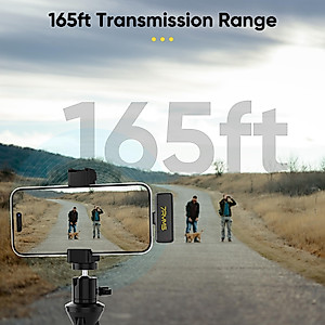7RYMS Rimo S1 Wireless Lavalier Microphone for iPhone - MFI Certified iPhone Microphone for Video Recording with Noise Cancellation, Charging Case, 8H Battery Life, Mini Wireless Mic