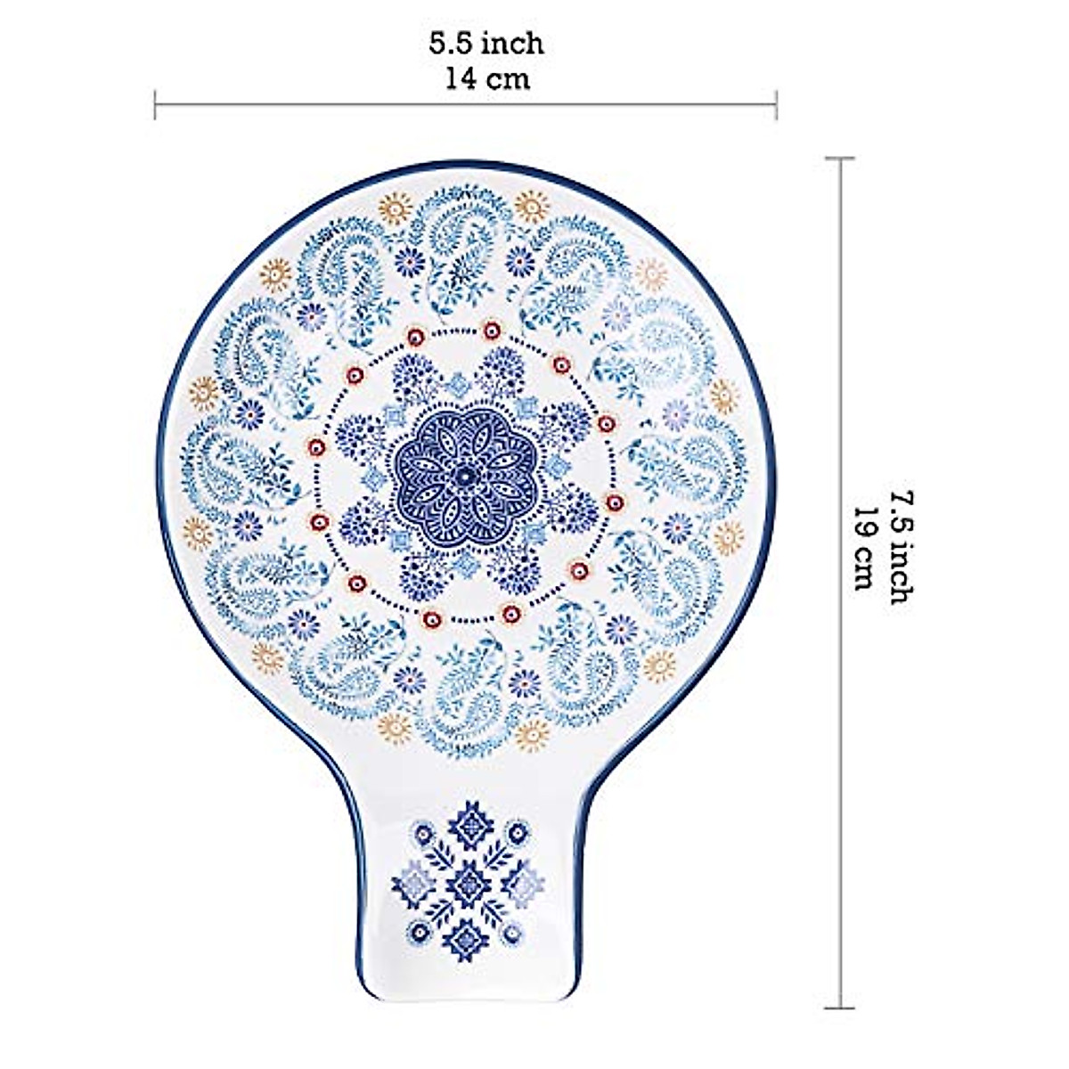 Bico Blue Talavera Ceramic Spoon Rest, House Warming Gift, Dishwasher Safe