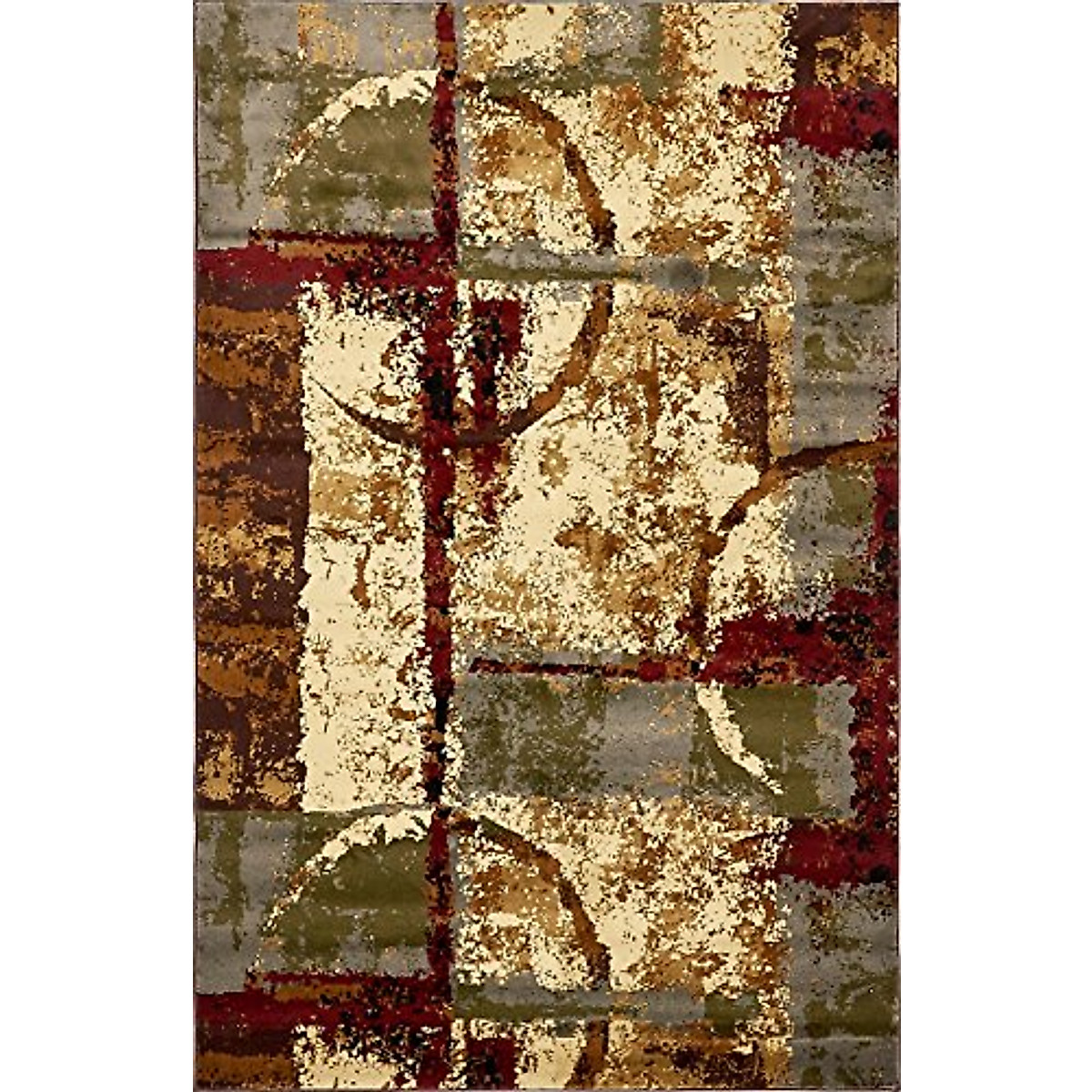 Unique Loom Barista Collection Area Rug - Catuai (5' 1" x 8' Rectangle, Multi/ Brown)