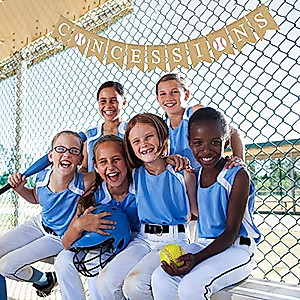 Rainlemon Jute Burlap Concessions Banner Sports Themed Baby Shower Boy 1st Birthday Party Decoration