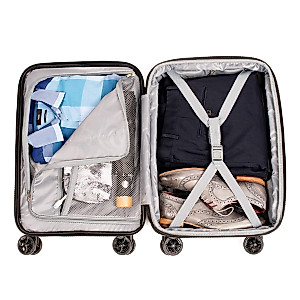 NONSTOP NEW YORK Luggage Expandable Spinner Wheels hard side shell Travel Suitcase Set 3 Piece (Teal, 3-Piece Set (20/24/28))