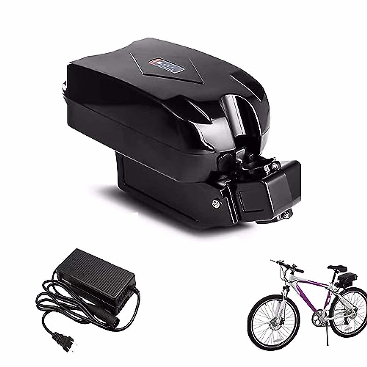 HJGHY 36 Volt E-Bike Pedelec Battery 36V 18Ah 20.3Ah Lithium Ion Electric Bike Battery Pack Replacement Battery Frog Shape Battery with BMS,36v,18Ah