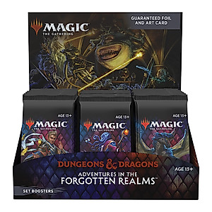Magic: The Gathering Adventures in the Forgotten Realms Set Booster Box | 30 Packs (360 Magic Cards), Black