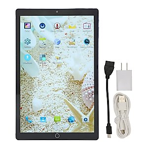Vikye 10.1in Tablet, 1920x1080 HD IPS Display Tablet 6GB RAM 128GB ROM 5MP 13MP 6000mAh Battery Portable Gaming Tablet