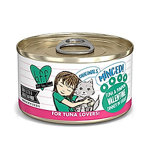 Weruva Best Feline Friend (B.F.F.) Tuna & Pumpkin Valentine with Tuna & Pumpkin in Gravy Cat Food, 3oz Can (Pack of 24)