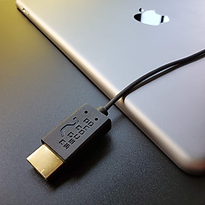 Nanosecond Extreme Slim 2.6' HDMI Cable - World's Thinnest and Most Flexible HDMI Cable. (2.6 Ft / 0.8m) High-Speed Supports Full 1080P, 4K, UltraHD, 3D, Ethernet, and Audio Return Channel