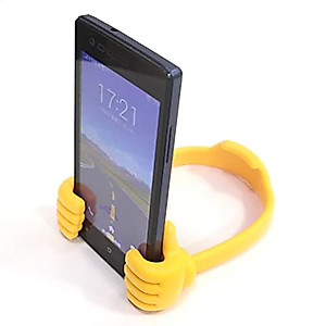 Zerodeko 6pcs Thumbs Up Cell Phone Stands Mobile Phones Stand with Hand Holder for Desk Office Desktop Tablet Cellphone Thumb Holder Adjustable Flexible Hard Plastic