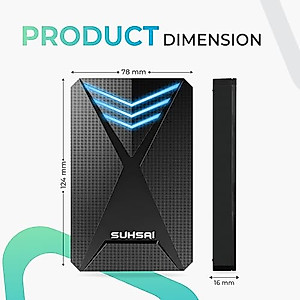 SUHSAI 320GB Portable External Hard Drive, USB 3.0, Compatible with Windows, Mac, Xbox Series X, PS4, PS5