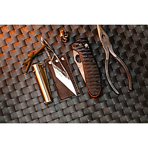 KOVCHEGART handmade pocket knife kiridashi, edc utility knife, neck knife (n690 steel cryo treated, OSA02 4.1 inch)