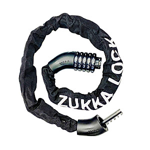 ZUKKA Bike Chain Lock 5 Digit Resettable Combination Password Lock,Heavy Duty Anti-Theft Bicycle Cable Locks