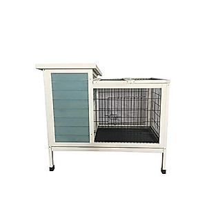 Seny Wooden Rabbit Hutch Bunny Cage Bunny Hutch W38 x D22.5 x H34