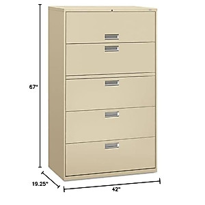 600 Series 42 inchW 5-Drawer File Finish:White