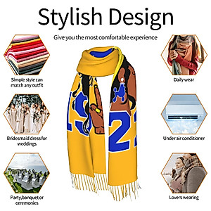 Sigma Gamma Cashmerette Fringed Scarf Rho sorority paraphernalia Warm Large Blanket Wrap Shawl for Women Cashmere Scarf