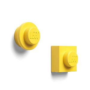 Room Copenhagen, Lego Magnet Set - 2 Piece Fridge, Whiteboard Magnets - Bright Yellow (40101732)