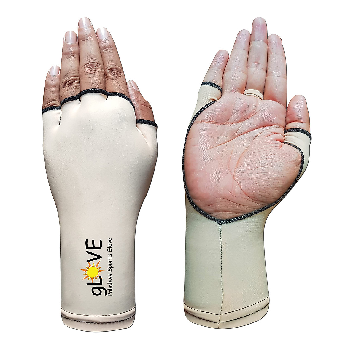 gLOVE Palmless Sleeve Sports for Men and Women UPF 50+ 98% UV Block Tennis, Golf, Fishing and Any Outdoor Sports. Open Palm for Maximum gripping and Flexibility. Cooling Sun Protection for Hands