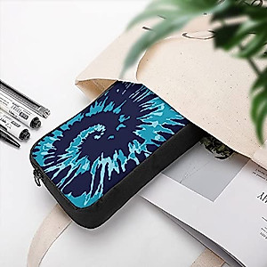 Navy Blue Tie Dye Pencil Case Pencil Pouch Coin Pouch Cosmetic Bag Office Stationery Organizer