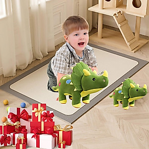 XiRiDa Dinosaur Stuffed Animal Triceratops Plush Pillow Dino Cartoon Doll Toy 15.7"