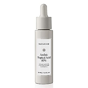 Naturium Azelaic Topical Acid 10%, Plus Niacinamide & Vitamin C, Face & Skin Care Treatment, Dark Spot Remover, 1 oz