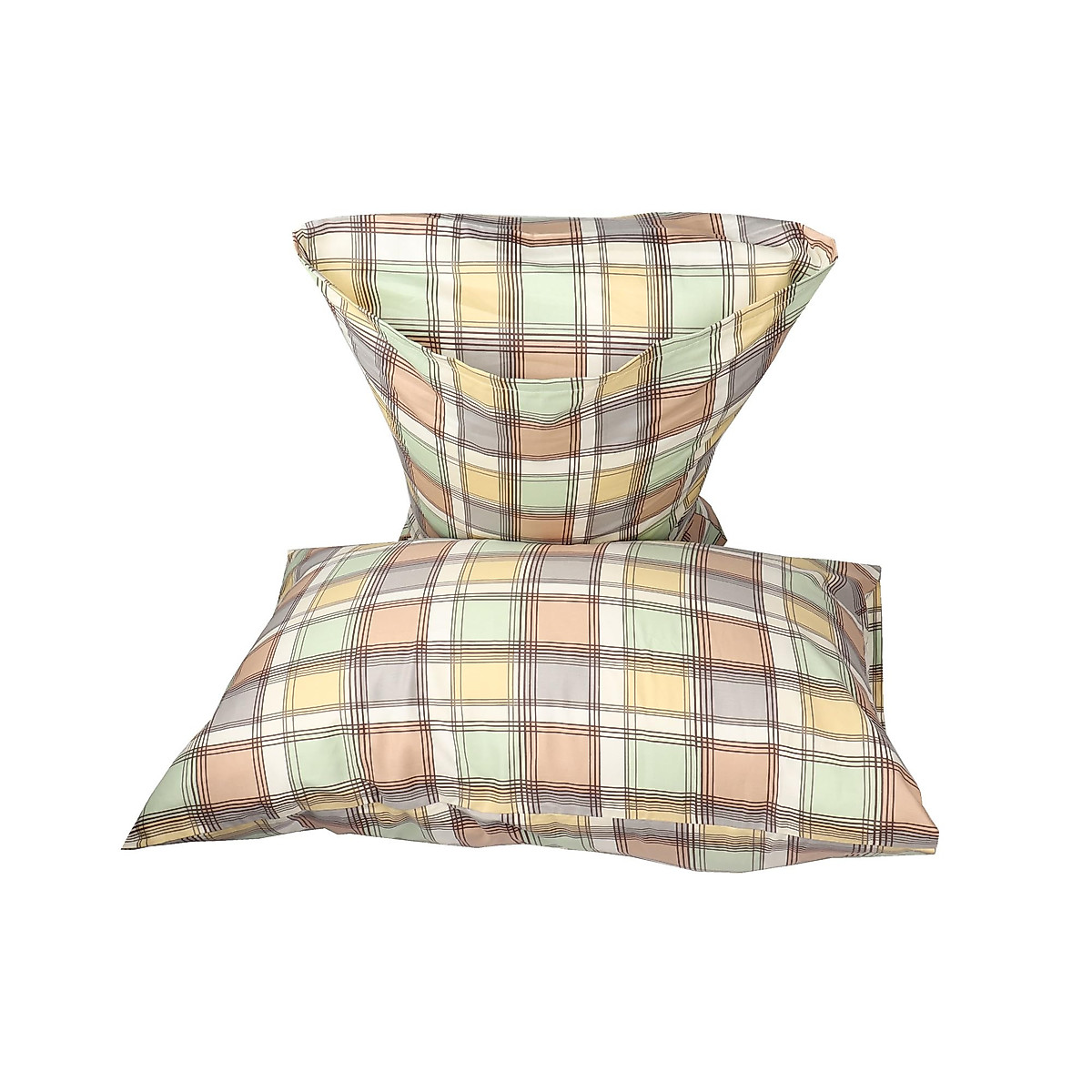 100 Percent Cotton Queen Pillowcases Checkered Hotel Quality Pillow Case Covers Bedding for Women, Men, Kids & Teens