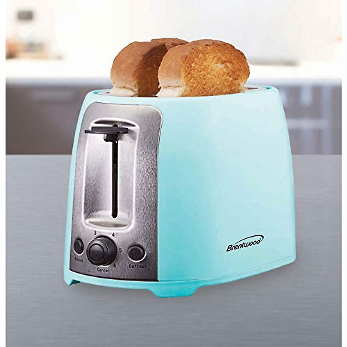 Brentwood TS-292BL Cool Touch 2-Slice Extra Wide Slot Toaster, Blue