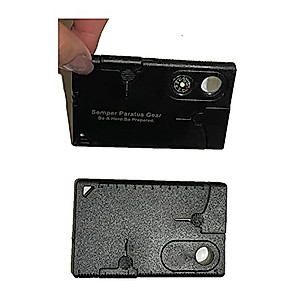 Semper Paratus Gear Gifts for men - 10 in 1 credit card size Multi Tool Pocket for everyday use - Home Work or Outdoors- Be a hero. Be prepared. (1 PAK)