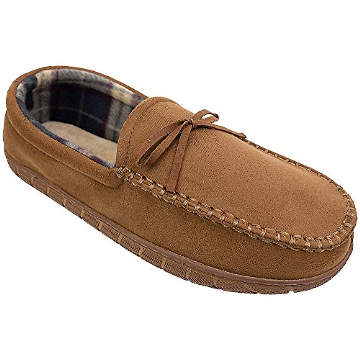 Dockers Men’s Moccasin Heritage Slipper, Dark Tan, MD Men's Size 7 to 8