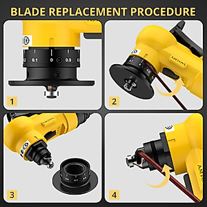 AMTOVL Air Chamfer Tool, Mini Pneumatic Chamfering Machine, 30000 RPM Pneumatic Chamfering Tool, 45 Degree Air Beveling Machine with 1/4 Inch Air Inlet for Metal, Wood, Acrylic Deburring and Trimming