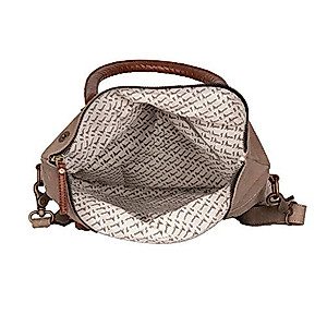 Mona B Luna Upcycled Recycled Durrie Vegan Tote Handbag with RFID Blocking