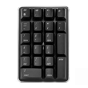 Qisan 2.4G Wireless Mechanical Numeric Keypad Cherry MX Brown Switch Gaming Keypad 21 Keys Mini Numpad Portable Keypad Extended Layout Black Magicforce