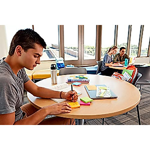 Post-it Super Sticky Notes, 4x6 in, 5 Pads, 2x the Sticking Power, Supernova Neons, Bright Colors, Recyclable (660-5SSMIA)