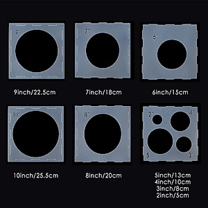 Pllieay 2-10 Inch Balloon Sizer, Collapsible Plastic Balloon Sizer Cube Box for Balloon Decoration, Balloon Arches, Balloon Columns