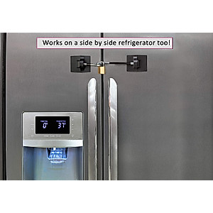 2-Pack Refrigerator Lock (2-Pack, Black Without Padlock),CSP-103.B.NP.2