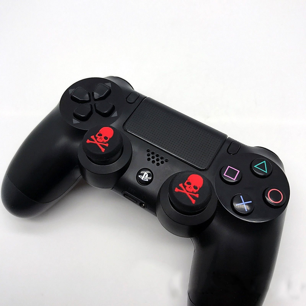 Thumbstick Thumb Grip Stick Silicone Cap Cover Joystick Grips for PS4 PS3 PS2 PS4 Pro Slim Xbox One Xbox One Slim Xbox One Elite Xbox 360 Controller Red Skull Color