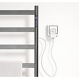 Towel Warmer 6 Bar Freestanding & Wall Mounted Heated Drying Rack Aluminum Frame Home Bathroom Space Saving Stainless Steel Heating Drying Rack (Color : Gold)