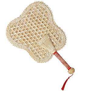 Kailinst Hand Woven Fan,Folding Hand Fan,Wheat Straw Hand Fan,Manual Fan,Hand Fans Women Foldable,Suitable for Summer,Barbecue,Decoration(7.2"Petal Fan)