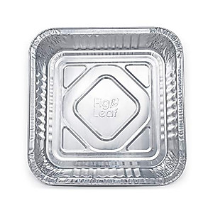 [25 Pack - 8” x 8”] Square Baking Cake Pans| Heavy Duty l Disposable Aluminum Foil Tins l Portable Food Containers l Perfect for Roasting Toaster Oven Broiling Cooking