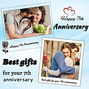 YOWNICF 7 Year Anniversary Traditional Gifts for Her Him, Copper Gifts for 7th Anniversary, 7 Year Wool Anniversary Wedding Gifts, Best 7th Anniversary Blanket Present for Couple Wife Husband