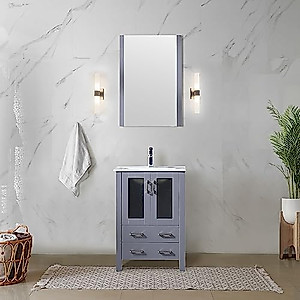 Bell+Modern Harborfront 24 in W x 18.25 in D Dark Grey Bath Vanity
