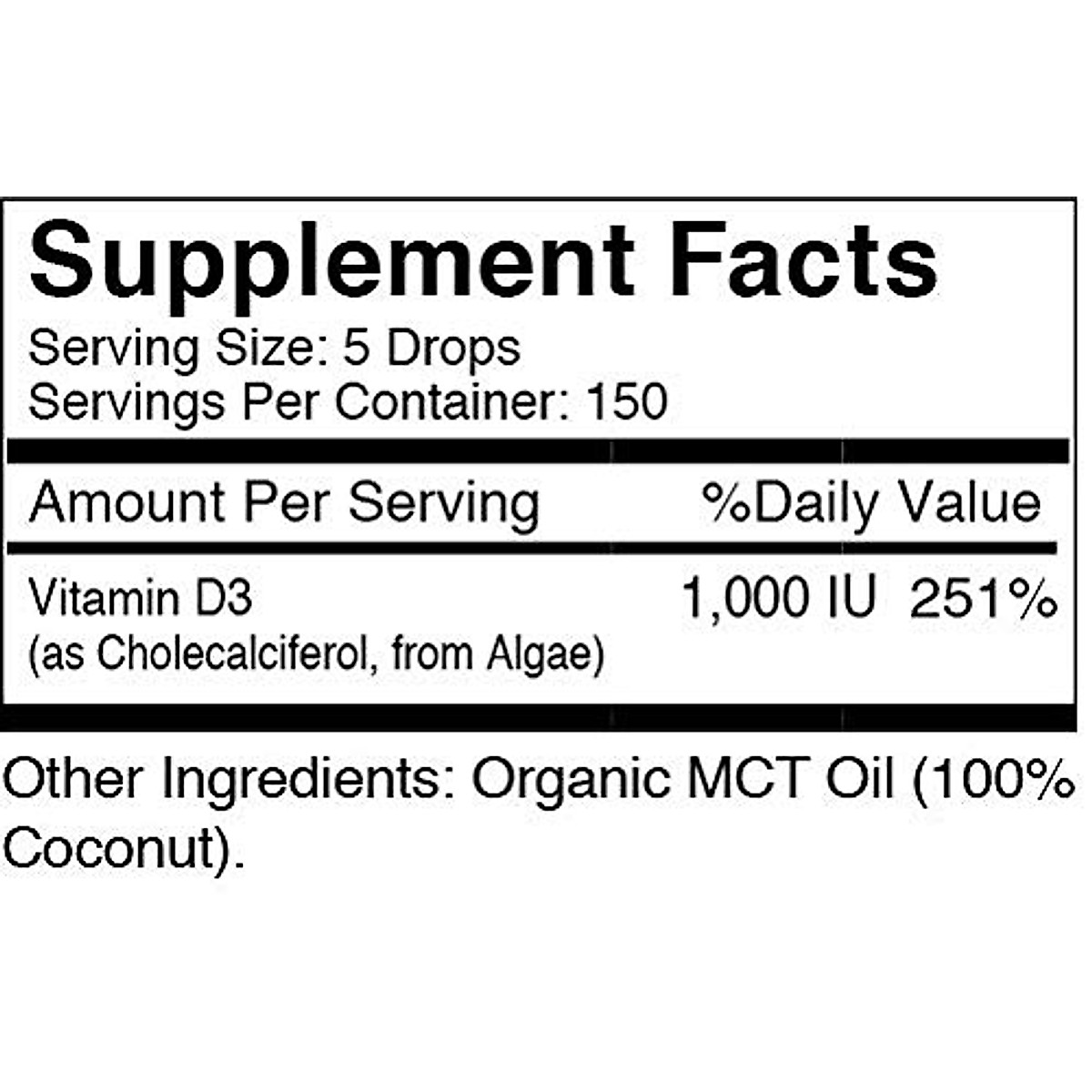 Vitamin D3 Liquid Drops, Vegan Friendly …