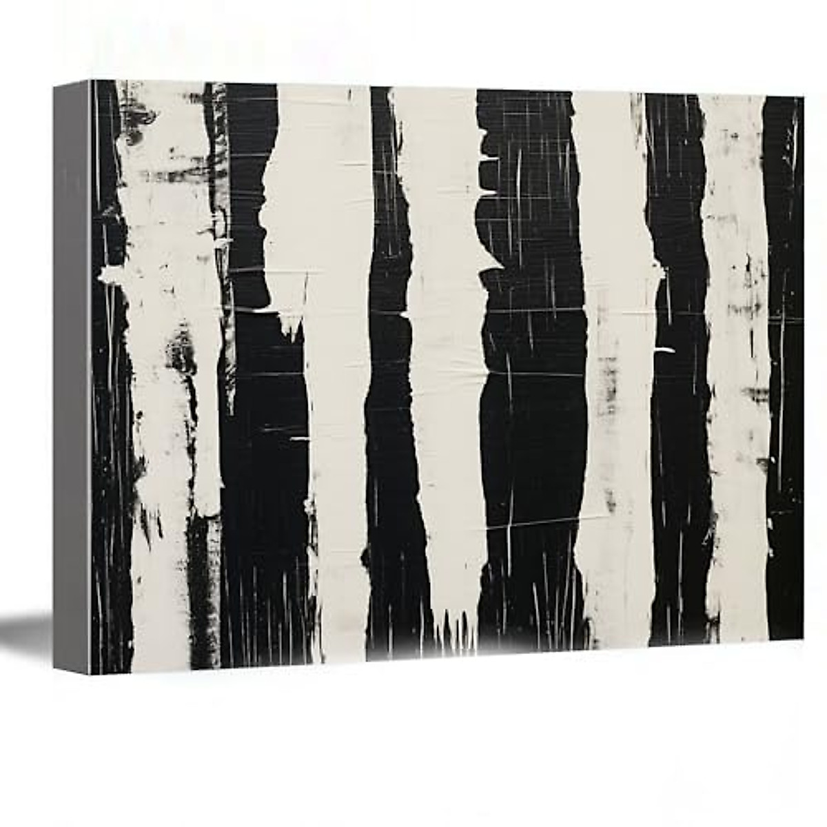 canvas wall art for office,Wall Decor Living Room,Black and White Abstract Wall Art Modern Abstract Art Mid Century Abstract Digital Abstract Wall Art Art,8''x12'' Framed Modern Canvas Wall Art