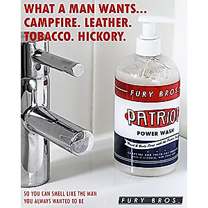 Fury Bros. Supra 56 Premium Hand & Body Power Wash From Cedar, Sandalwood, Patchouli | All Natural, Vegan Friendly With Pumice Scrub | Made In The USA | 16 oz