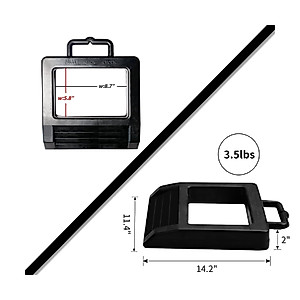 Tory Carrier Wheel Stopper Rubber Pallet Jack Truck Chock Heavy Duty Pallet Jack 14.2" Length x 11.4" Width x 2" Height