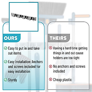 Mr. Pen Aluminum Storage Rack with 4 Hooks, Lightweight and Durable